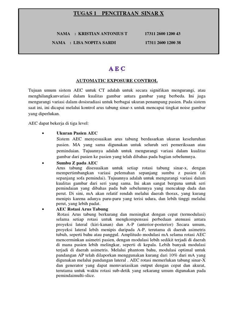 Aec - CT Scan | PDF