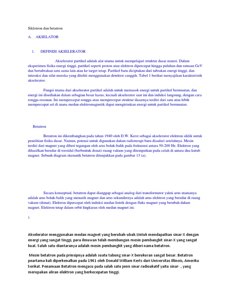 Siklotron Dan Betatron | PDF