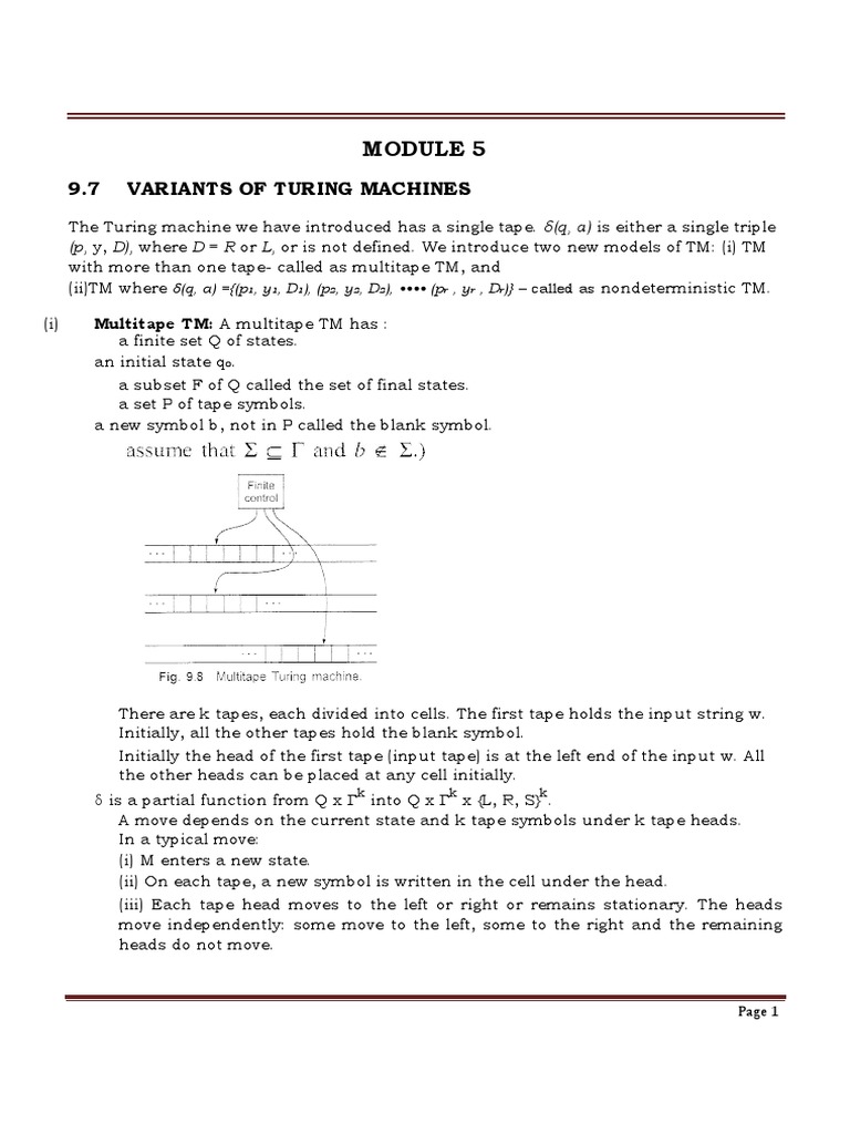 Atc Notes Module 5 Pdf Automata Theory Computational Complexity Theory