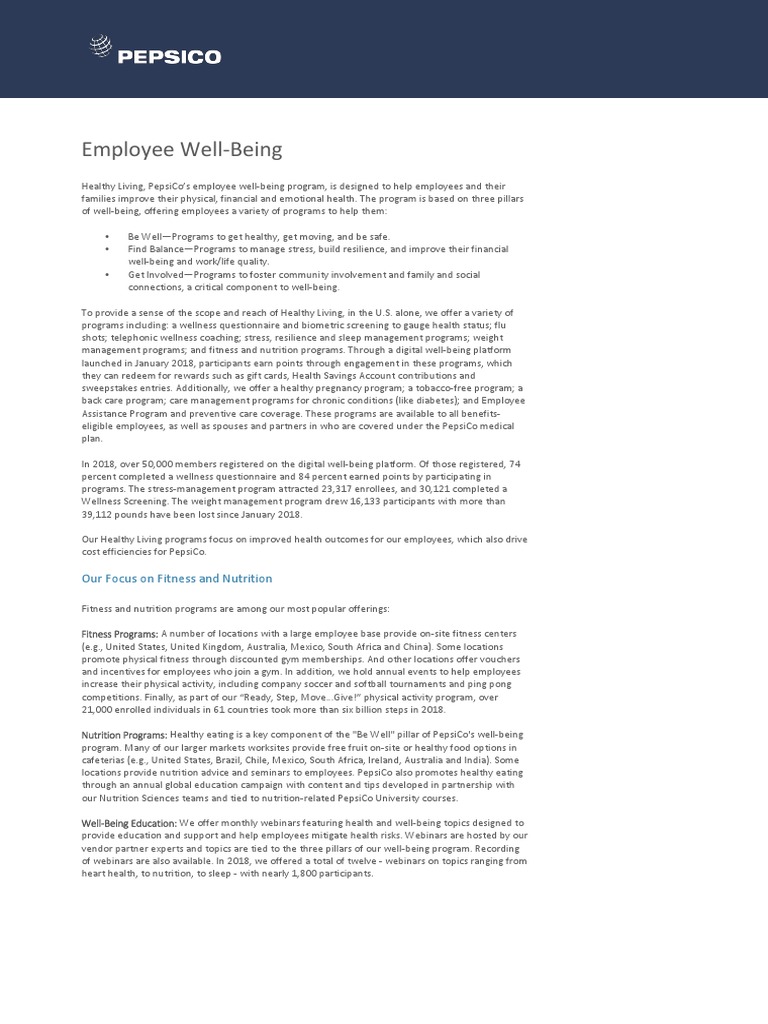 Employee Well Being PDF | Download Free PDF | Health Care | Wellness