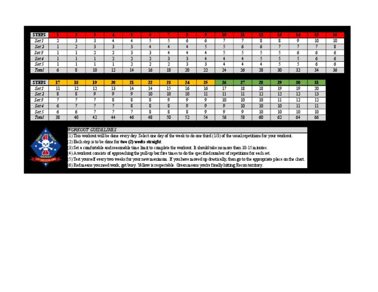 Recon Ron Pull-Up Program Guide | PDF