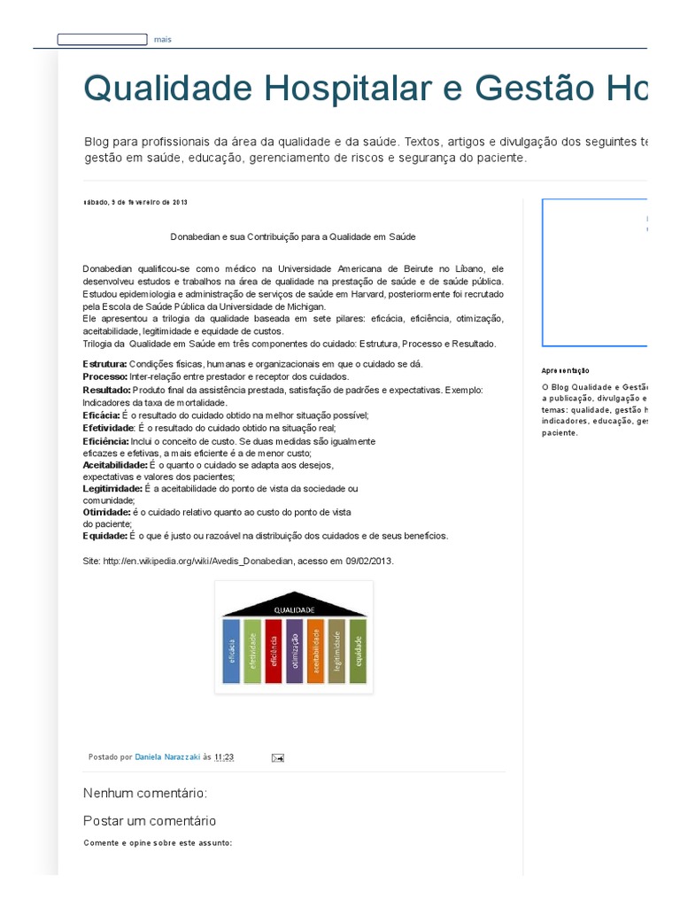 Qualidade Hospitalar e Gestão Hospitalar PDF | Download grátis PDF ...