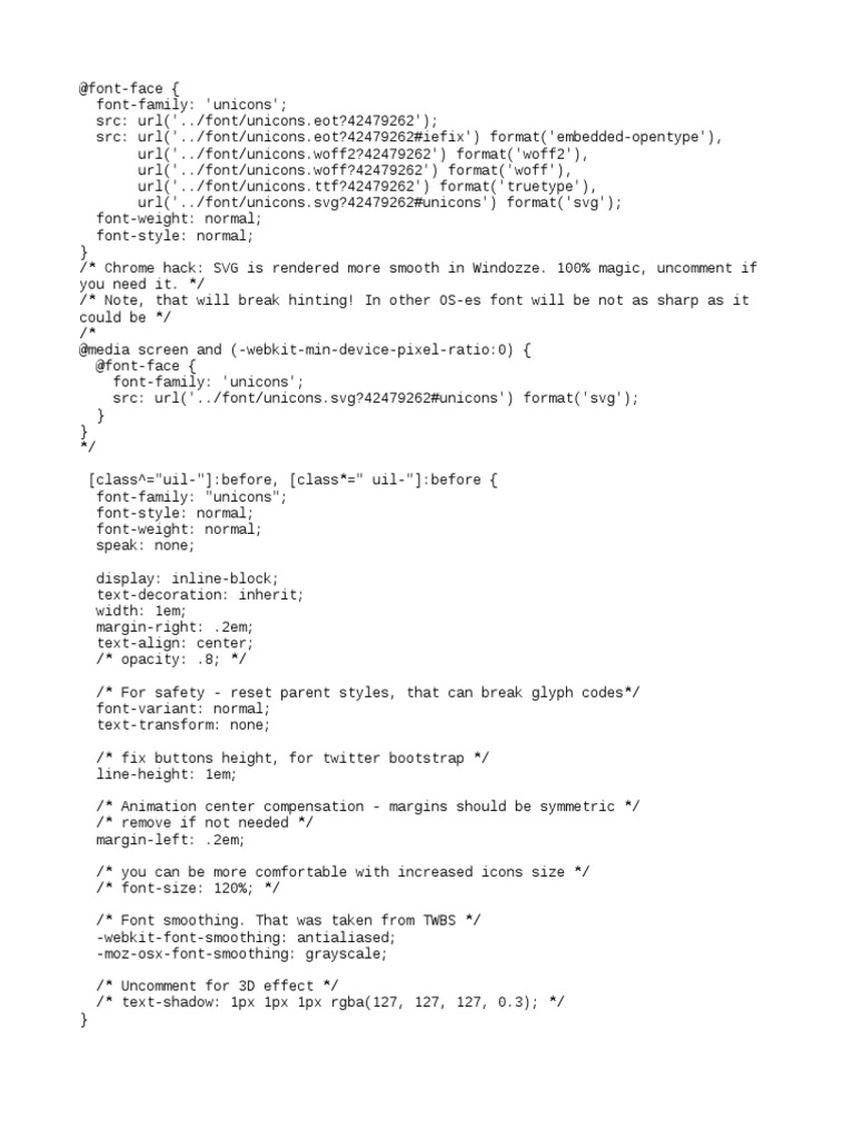Unicons Css | PDF | Design | Human–Computer Interaction