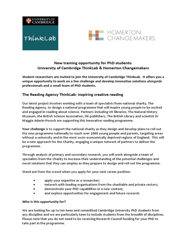 ThinkLab 2020 - Cambridge PDF | PDF | Doctor Of Philosophy | University ...