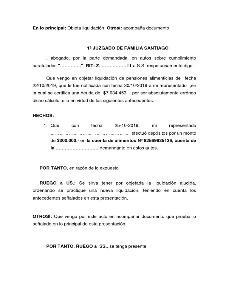 Objeta Liquidacion | PDF