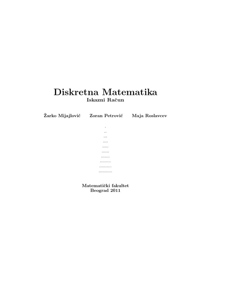 Diskretna Matematika PDF | PDF