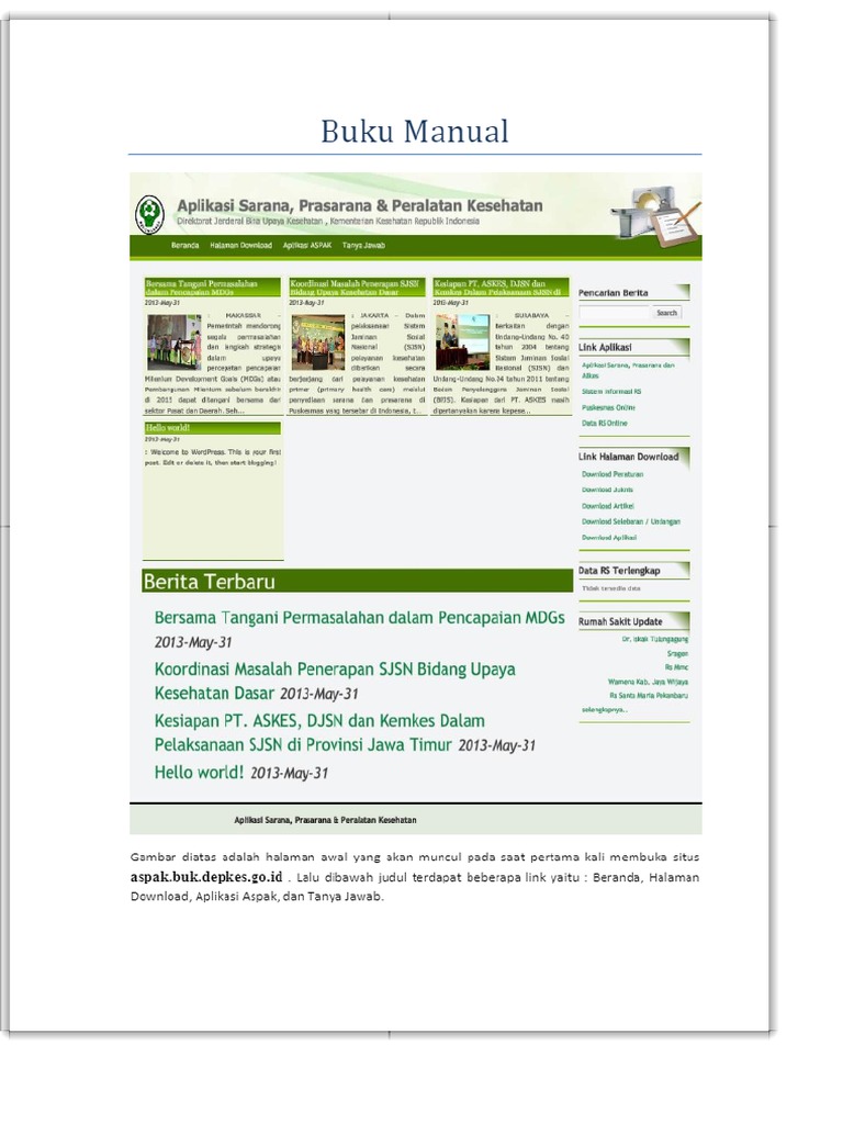 Manual Book ASPAK | PDF