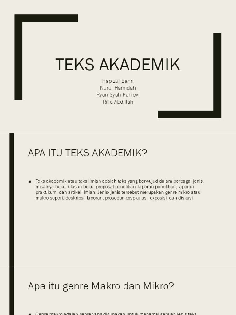 Teks Akademik | PDF
