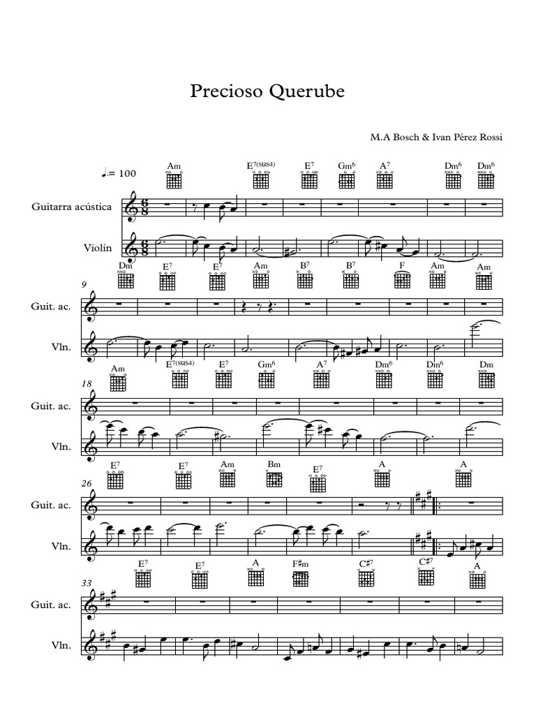 Precioso Querube - Partitura Completa PDF | PDF