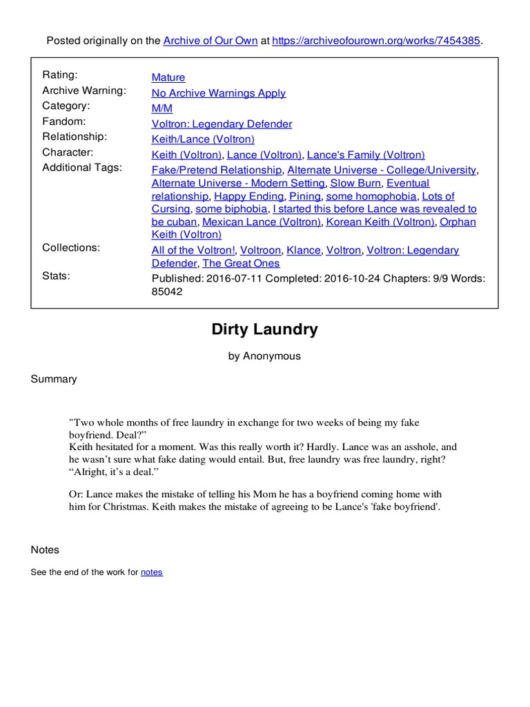Dirty Laundry PDF | PDF
