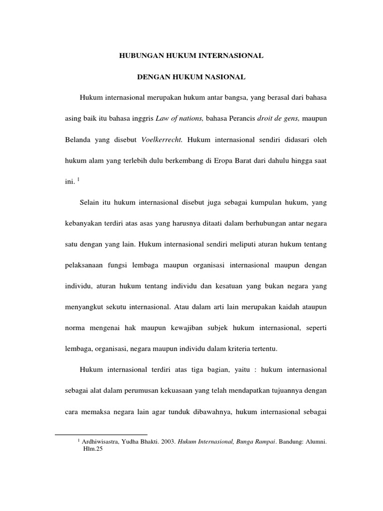 Hubungan Hukum Internasional dan Nasional | PDF | Politik | Hukum