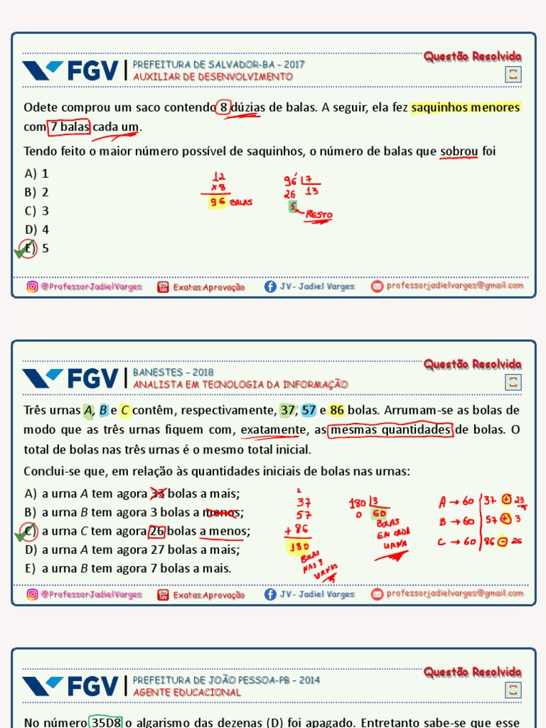 1-B-03 - Questões FGV (Slides) | PDF