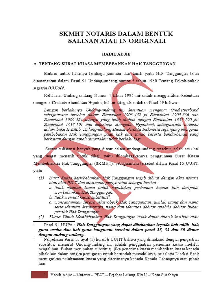 SKMHT Notaris | PDF