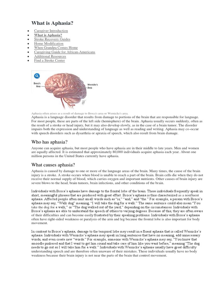 What Is Aphasia | PDF | Aphasia | Speech