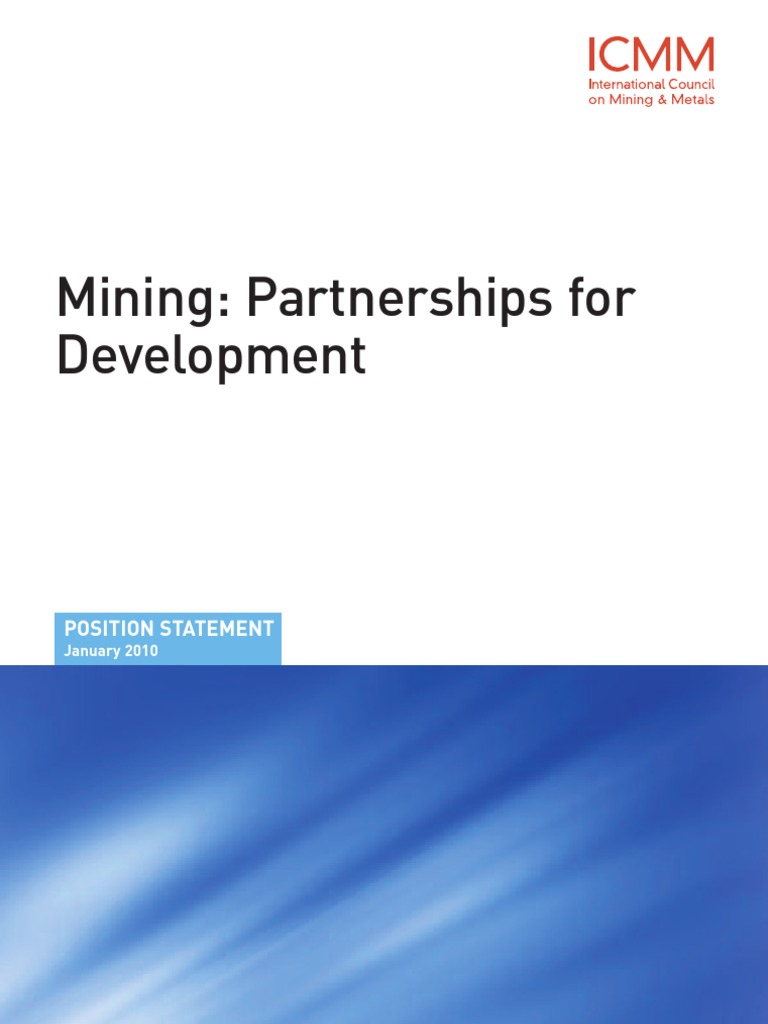 ICMM Mining Partnerships For Development | PDF | Governance | Mining