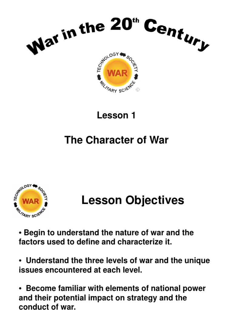L01-Character of War | PDF | Military Strategy | Military Tactics
