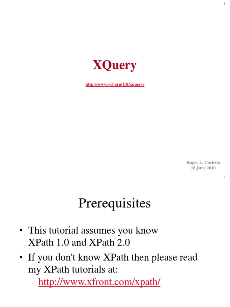 XQuery | PDF | Xhtml | X Path