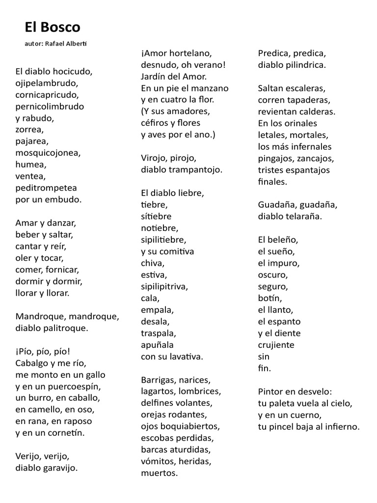 Poema El Bosco | PDF
