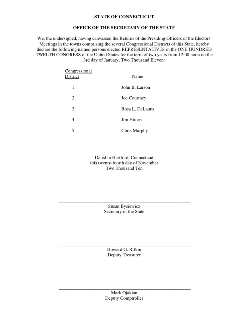 2010 Statement of Vote Winners | PDF | American Politicians | American ...