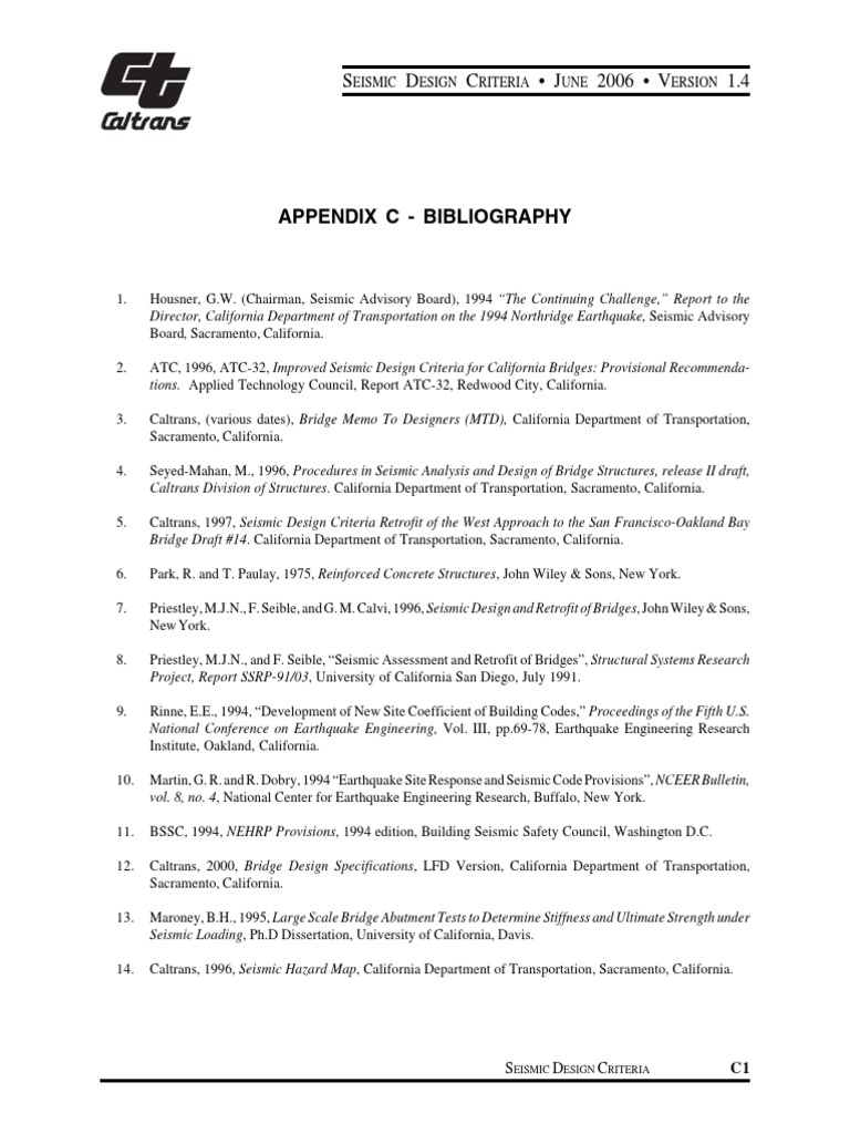 Appendix C | PDF | Earthquake Engineering | Applied And ...