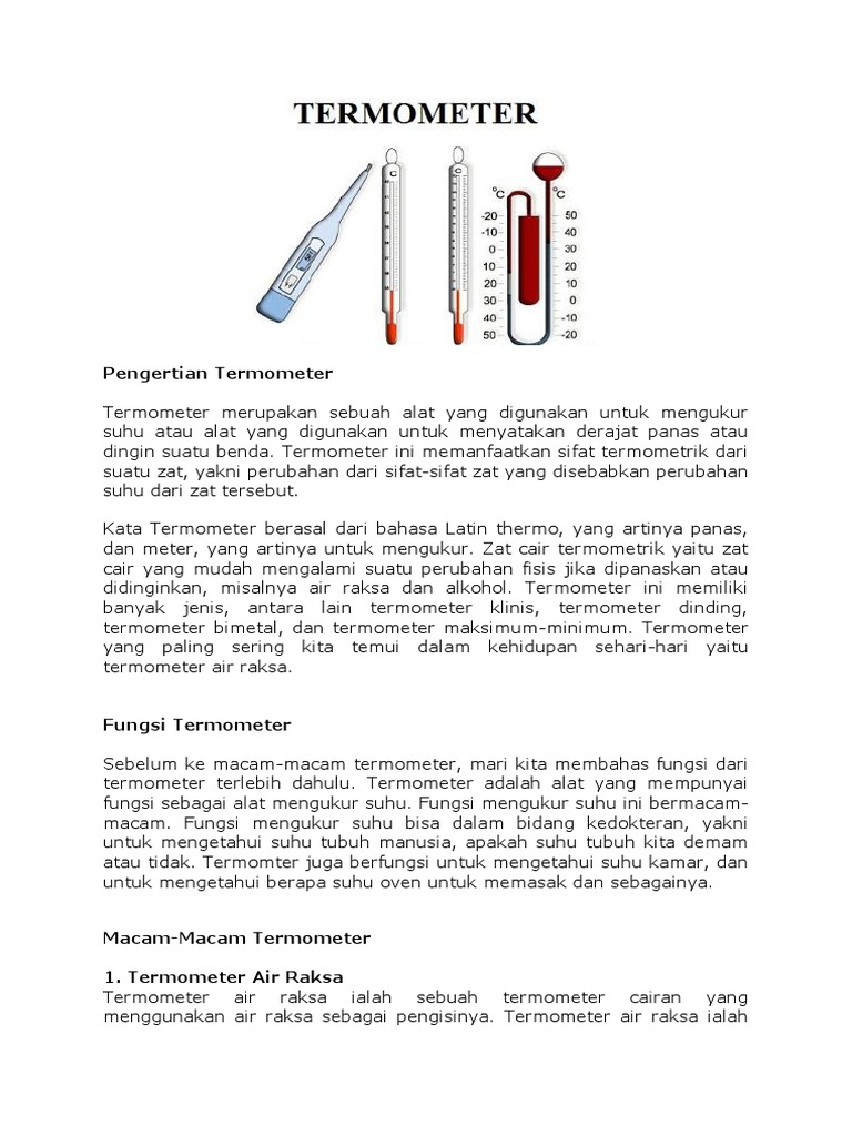 Pengertian Termometer | PDF