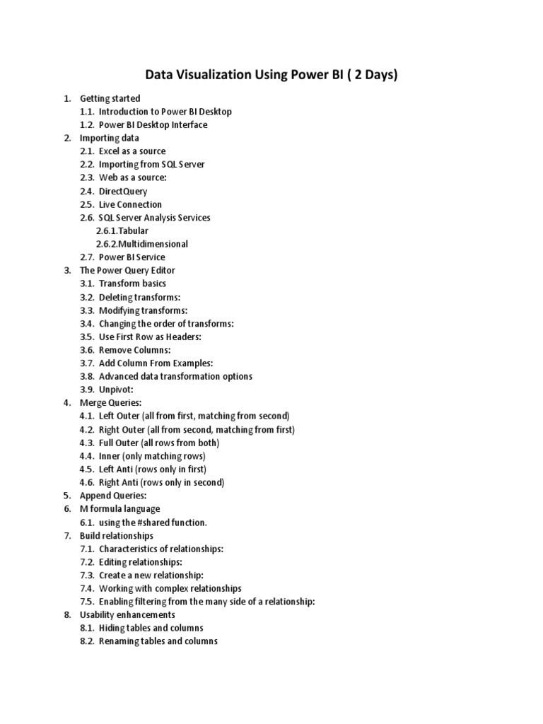 Data Visualization Using Power BI | PDF | Information Technology ...