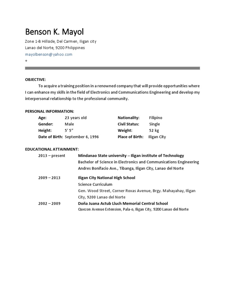 Benson CV | Download Free PDF | Communication | Learning