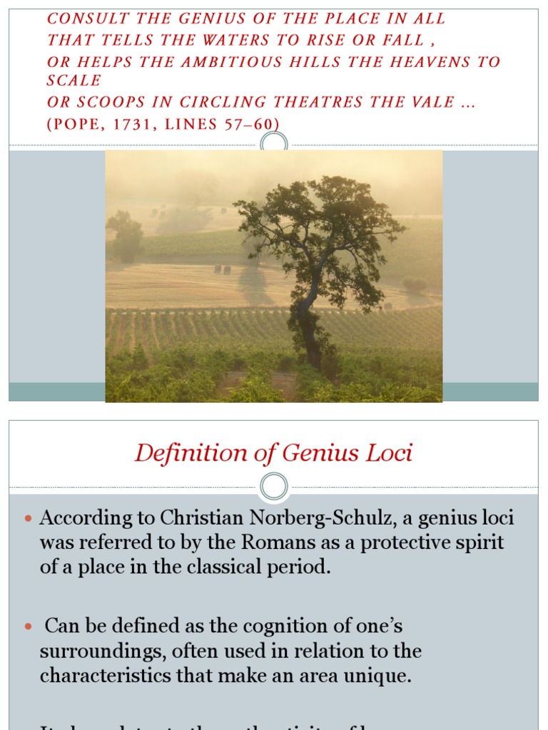 Genius Loci PDF | PDF | Landscape | Natural Environment