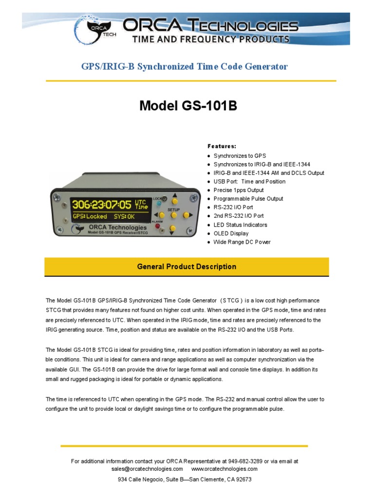 GS-101B Data Sheet 181009 PDF | PDF | Global Positioning System | Usb