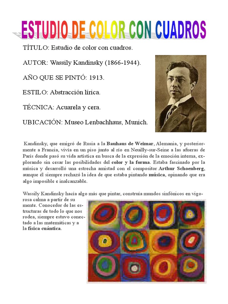 Estudio de Color Cuadro 1 | PDF
