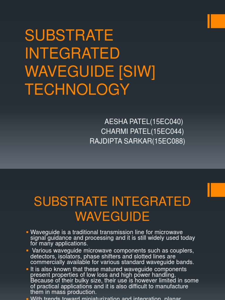 Substrate Integrated Waveguide Antenna Introduction PowerPoint ...