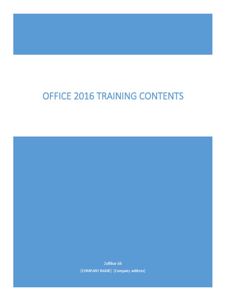Comprehensive Guide to Microsoft Office 2016 Training Courses | PDF | Microsoft Excel ...