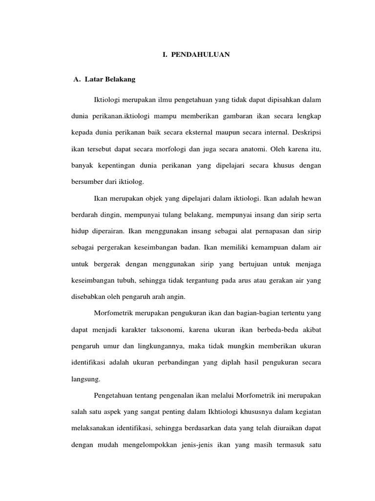 Laporan Morfometrik | PDF