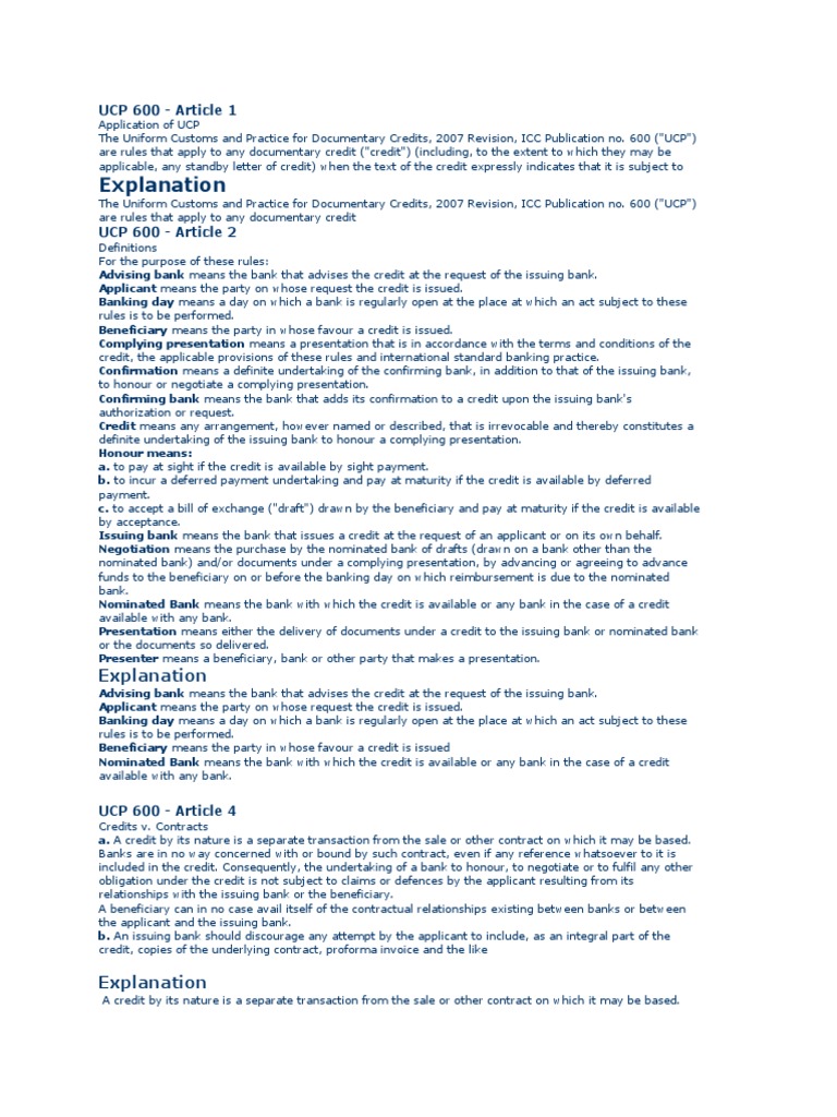 Ucp 600 | PDF | Business Law | Business