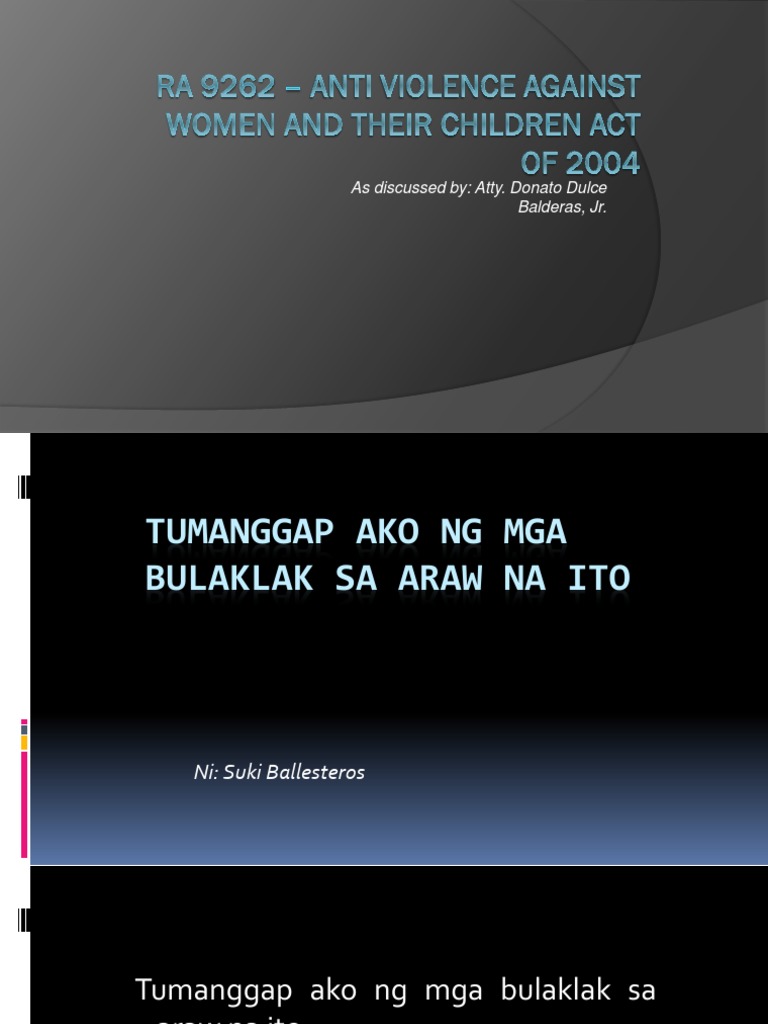Ra 9262 Anti Violence Against | PDF