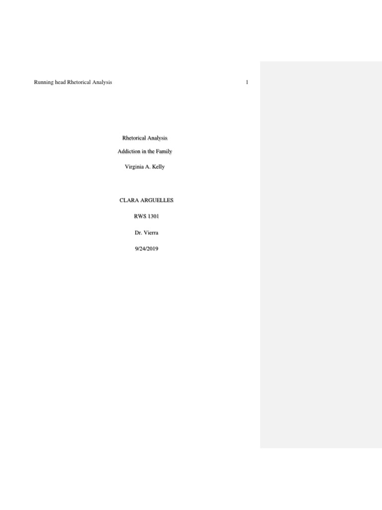 Rhetorical Analysis Final Paper | PDF | Rhetoric | Substance Abuse