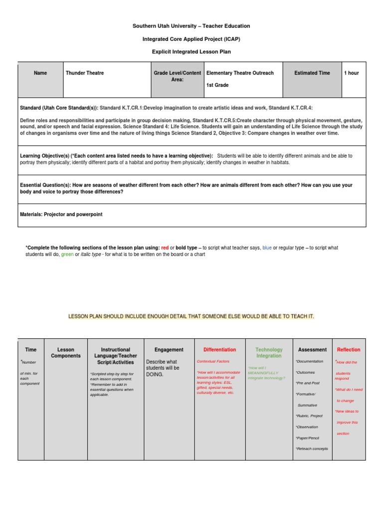 1st Grade F T Workshop Icap | PDF | Lesson Plan | Teachers