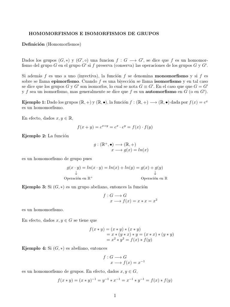 Algebra I - Homomorfismo-e-Isomorfismo PDF | PDF | Módulo (Matemáticas) | Grupo (Matemáticas)