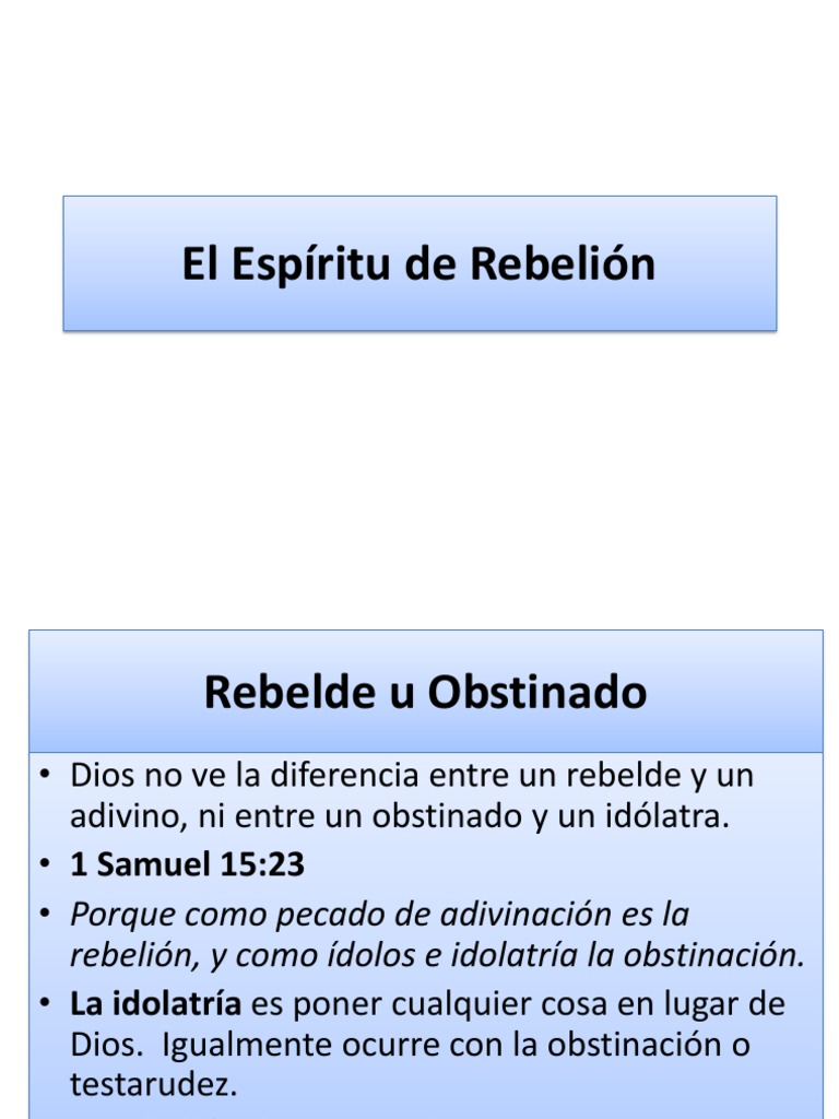 El Espíritu de Rebelión | PDF | Pecado | Alma