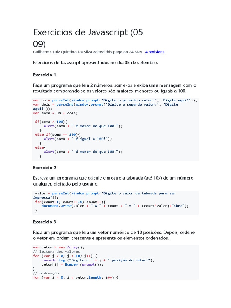 Lista Resolvida de Javascript | PDF | Fahrenheit | Votação