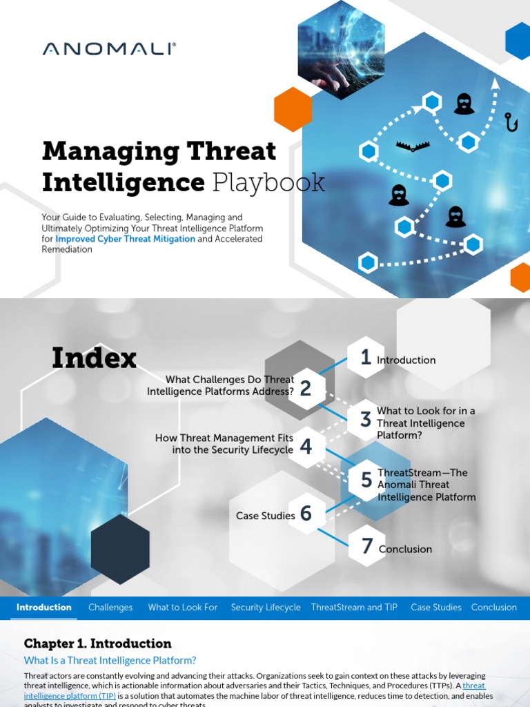 Anomali-Managing Threat Intelligence Playbook | PDF | Computer Security ...