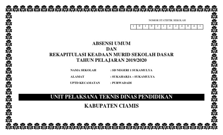 Contoh Cover Absen | PDF