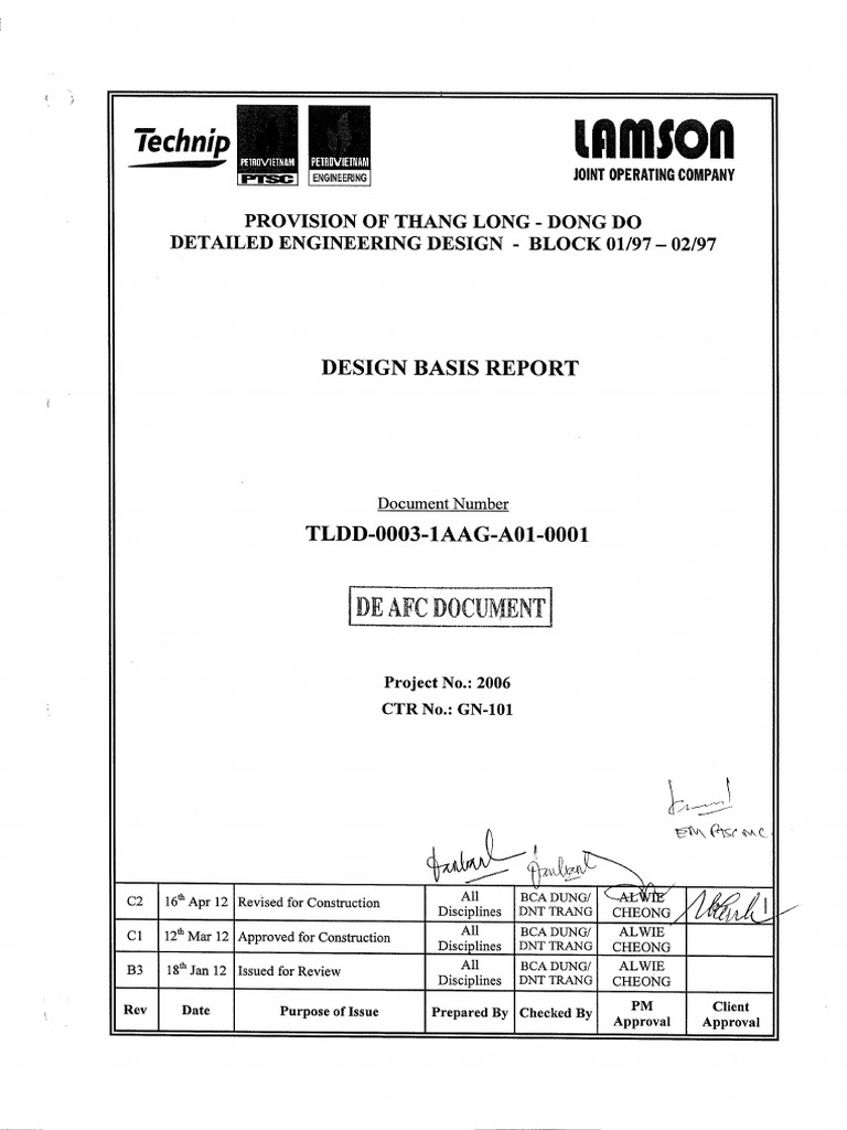 TLDD 0003 1AAG A01 0001 C2 (Basic Design Report) | PDF