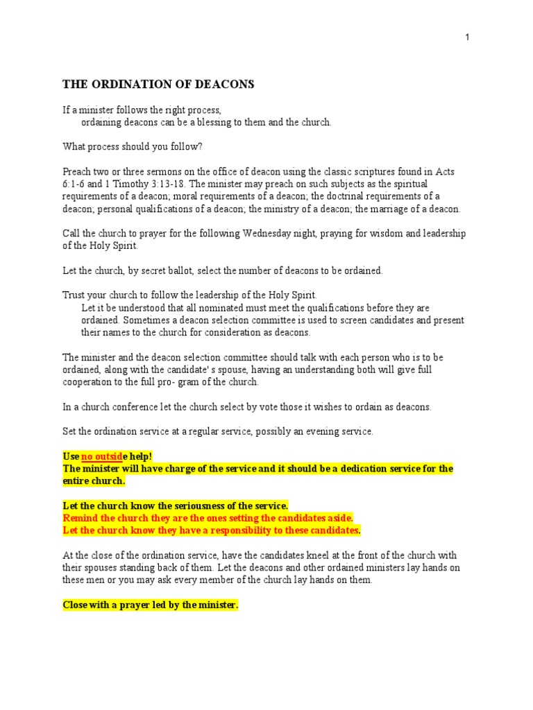 Deacon Ordination | PDF | Deacon | Ordination