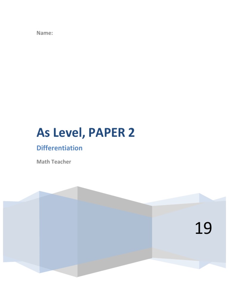 Differentiation Part 2 | PDF