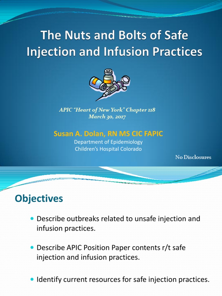 APIC New York Conference - Safe Injection FINAL | PDF | Syringe ...