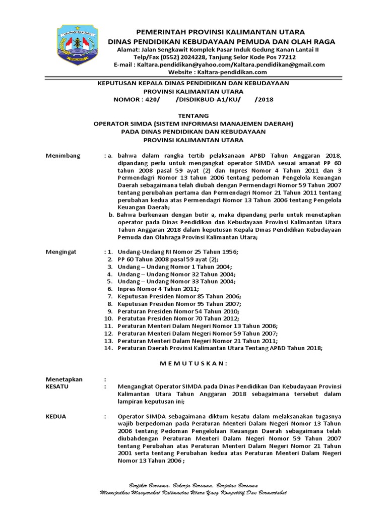 SK Operator Simda | PDF