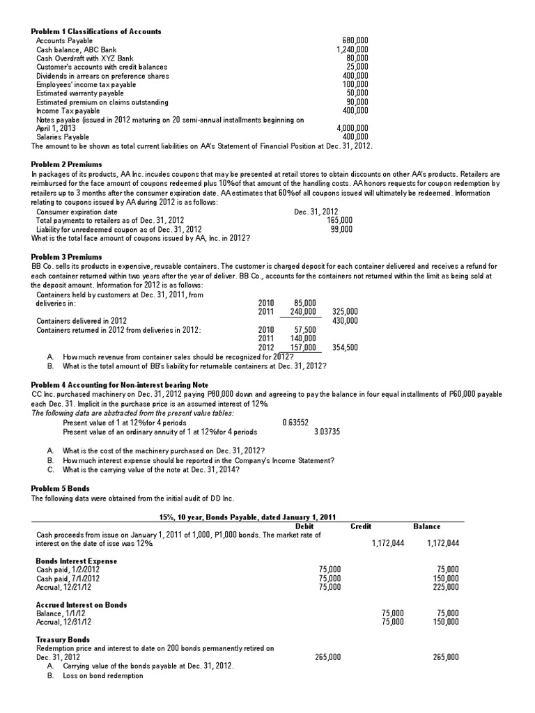 Aud Prob Liab | PDF | Accrual | Coupon