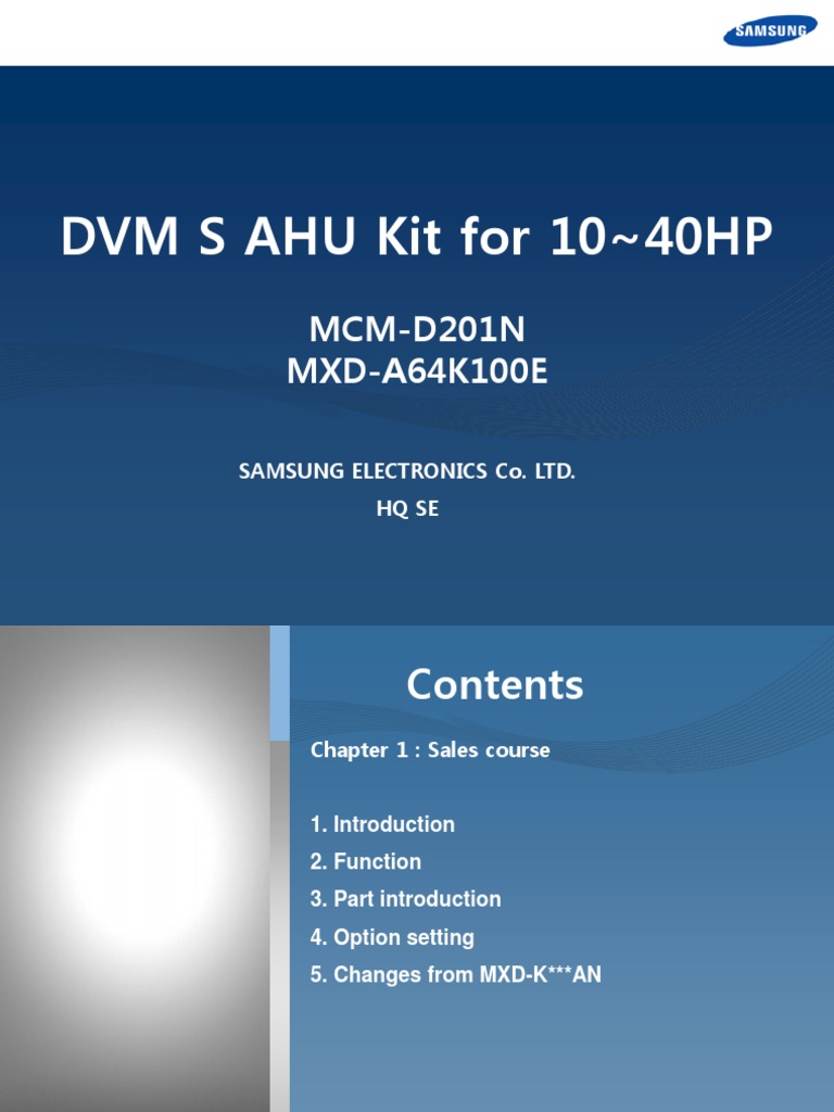 (2013) AHU Kit - D201N (10 - 40HP) - DVM S - 131218 PDF | PDF | Radio Control | Sensor