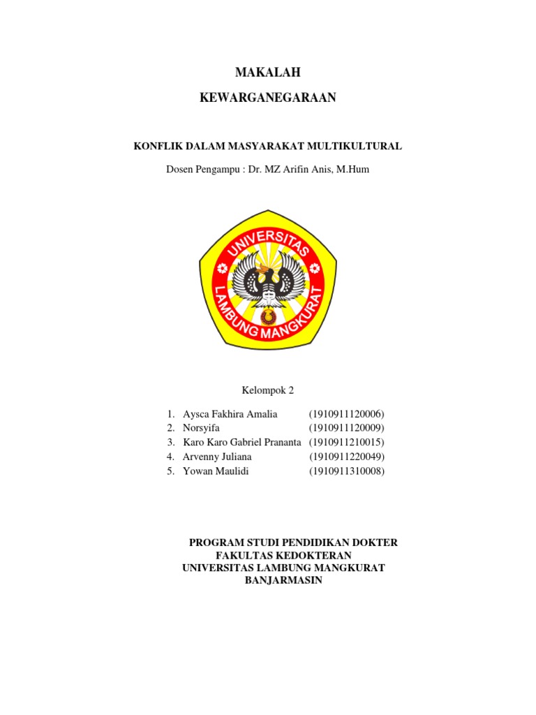 KWN Kel 2 Konflik Multikultural | PDF